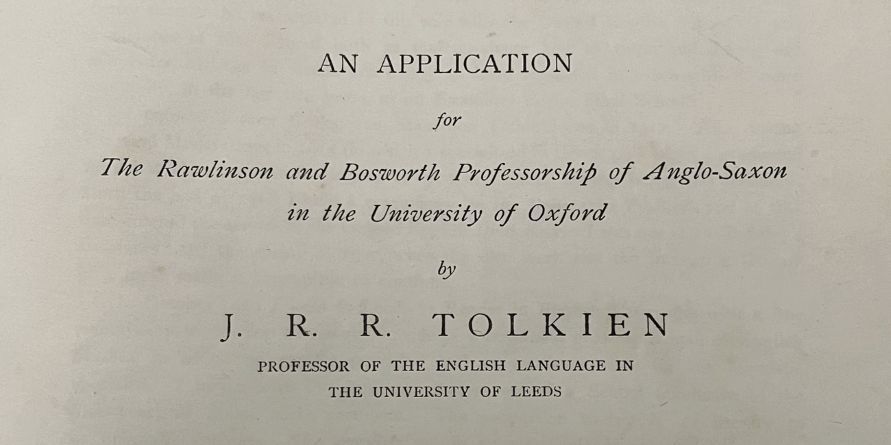 J.R.R. Tolkien: Professor of Anglo-Saxon - Fellowship of Fans