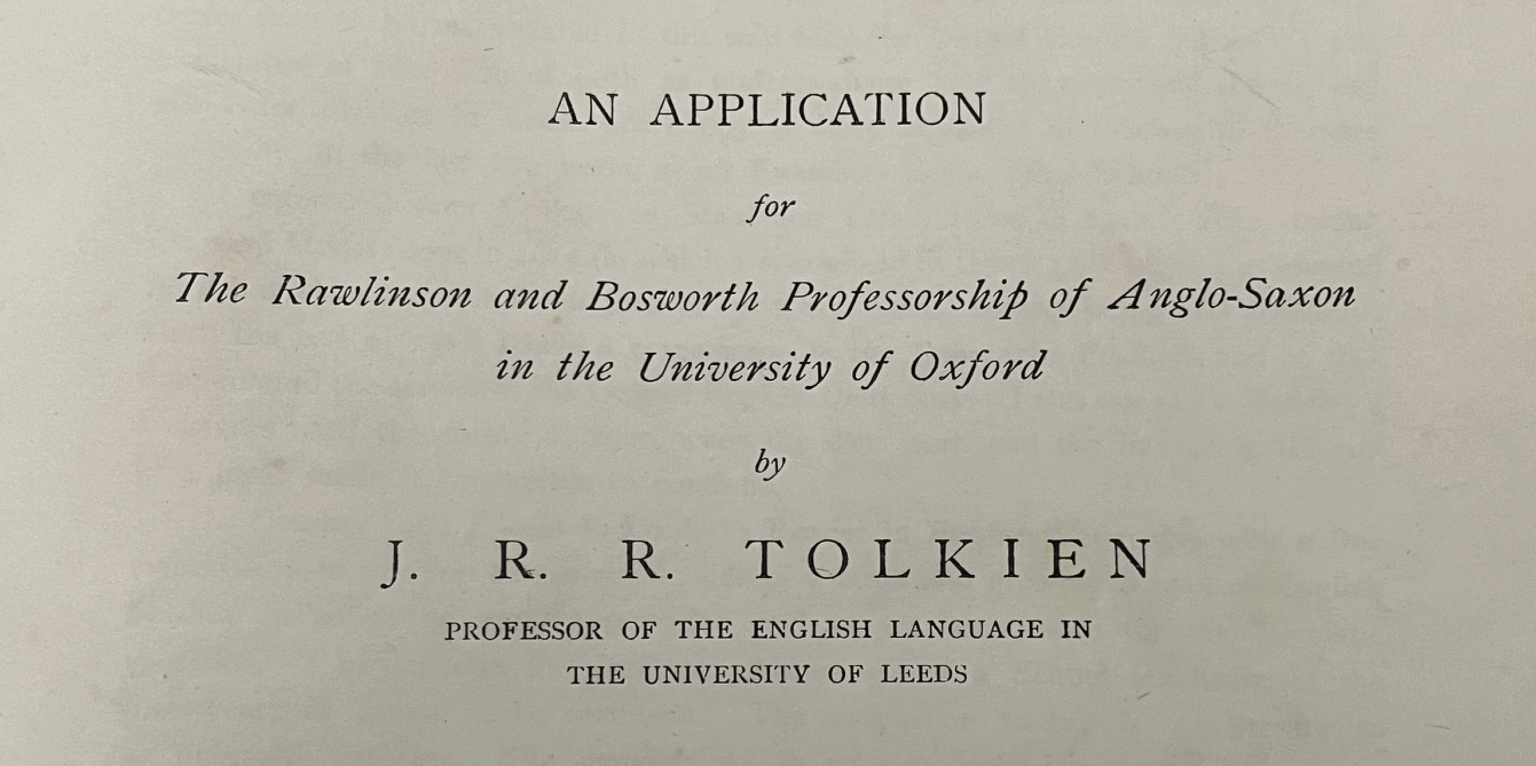 J.R.R. Tolkien: Professor of Anglo-Saxon - Fellowship of Fans